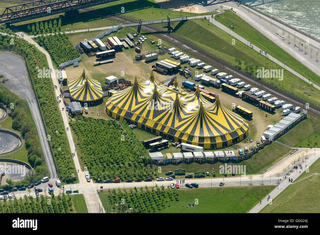 Circus Tent Aerial View Of Duisburg High Resolution Stock Photography ...