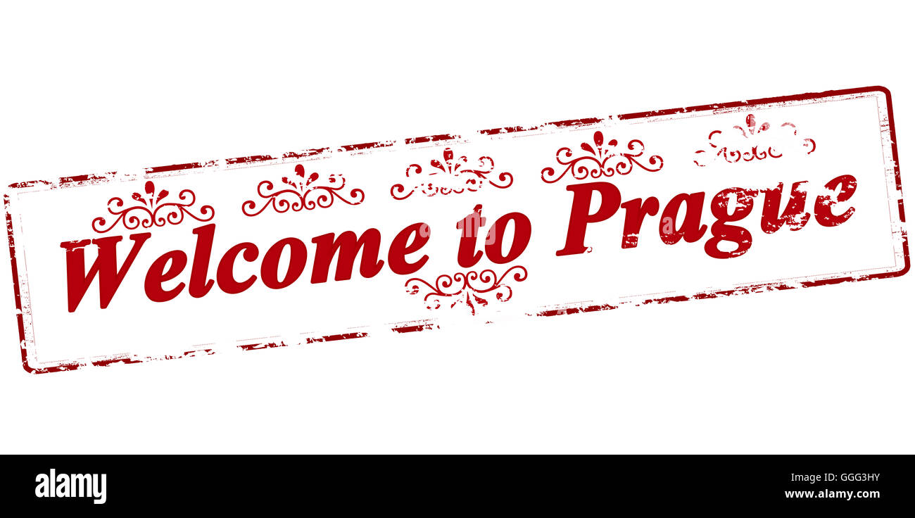Welcome to prague sign hi-res stock photography and images - Alamy