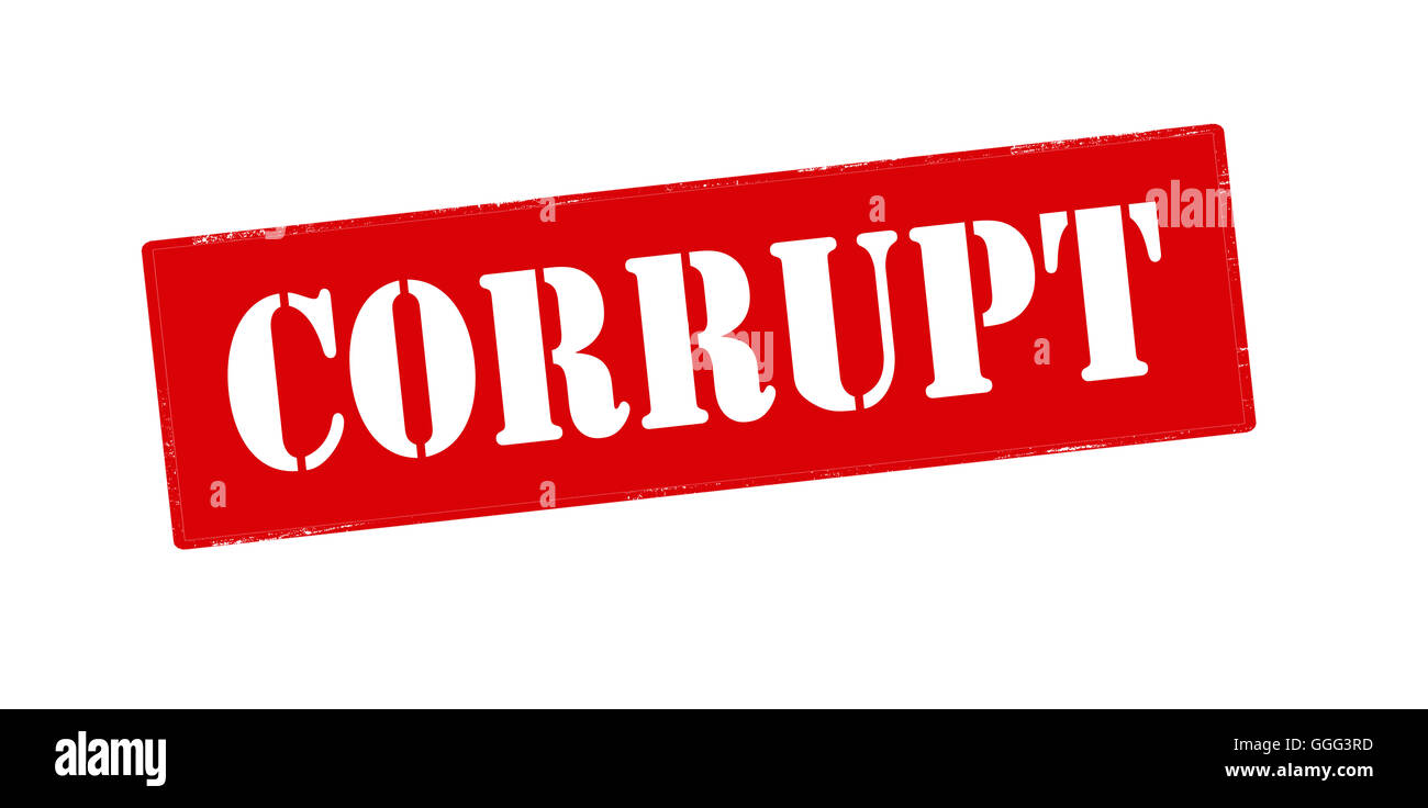 Rubber stamp with word corrupt inside, vector illustration Stock Photo ...