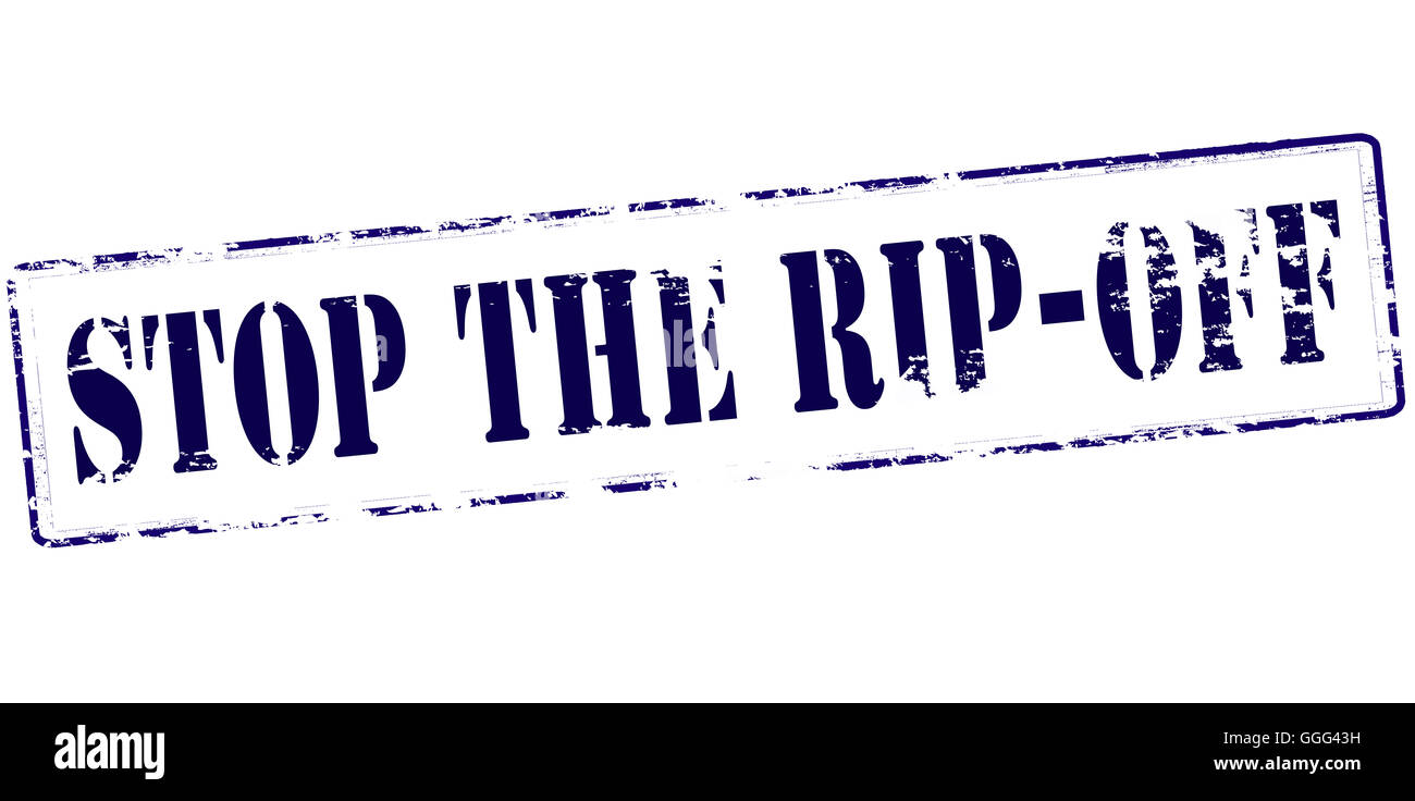 Rubber stamp with text stop the rip off inside, vector illustration ...