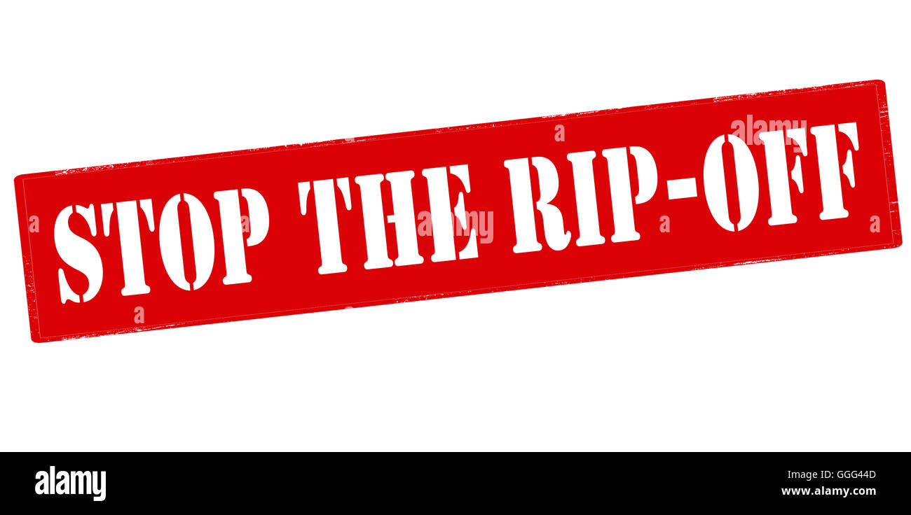 Rubber stamp with text stop the rip off inside, vector illustration ...