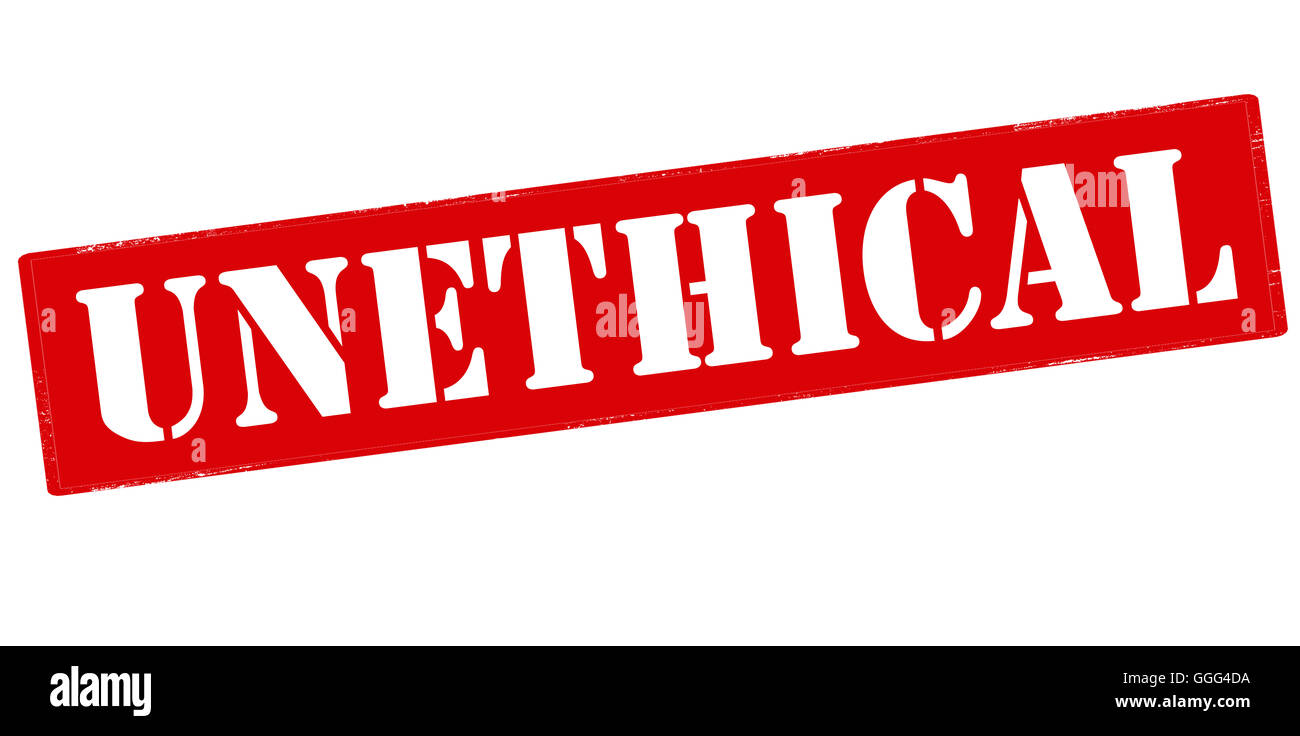 Rubber stamp with word unethical inside, vector illustration Stock ...