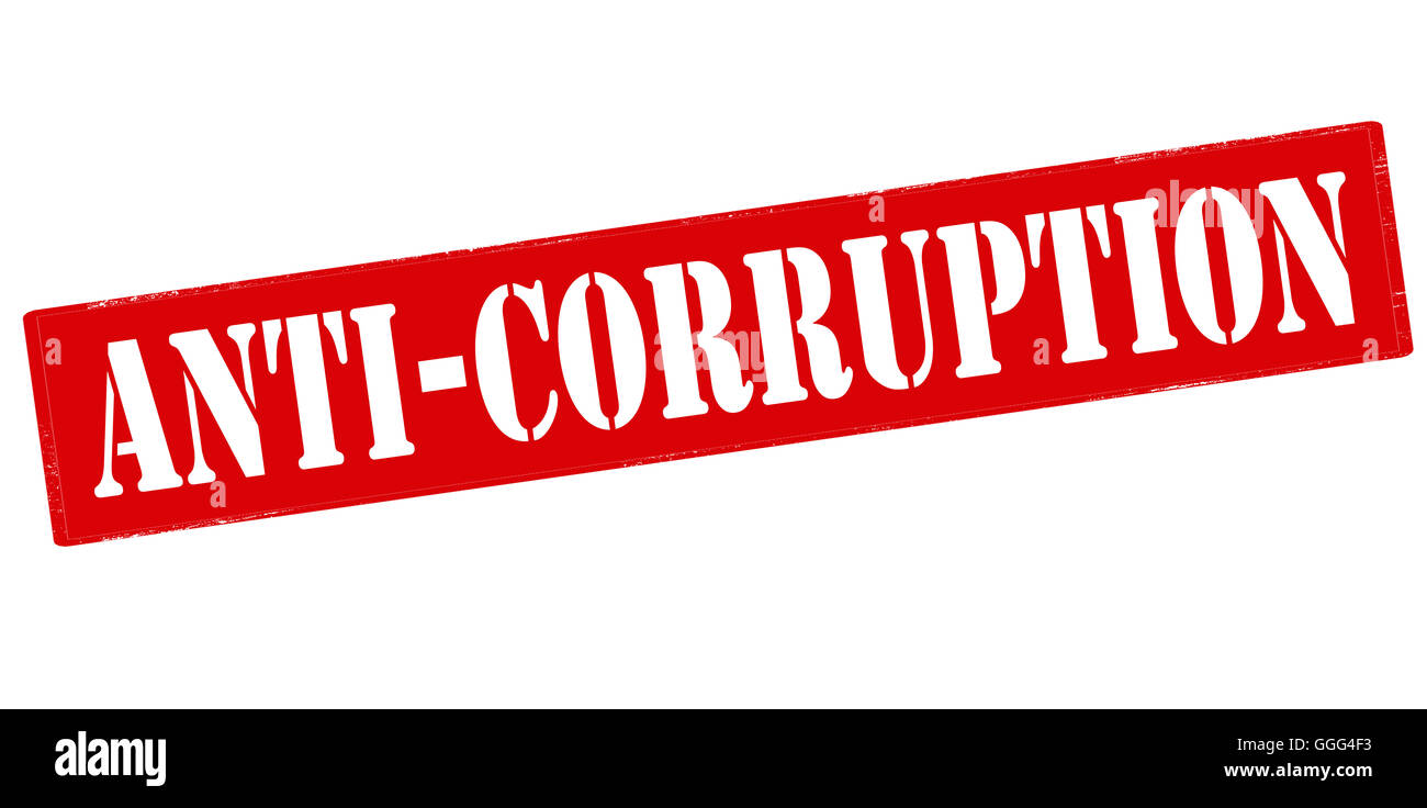 Rubber stamp with text anti corruption inside, vector illustration ...