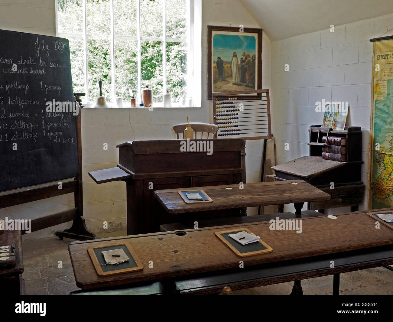 Victorian scene inside the former West Wittering schoolhouse re-erected ...