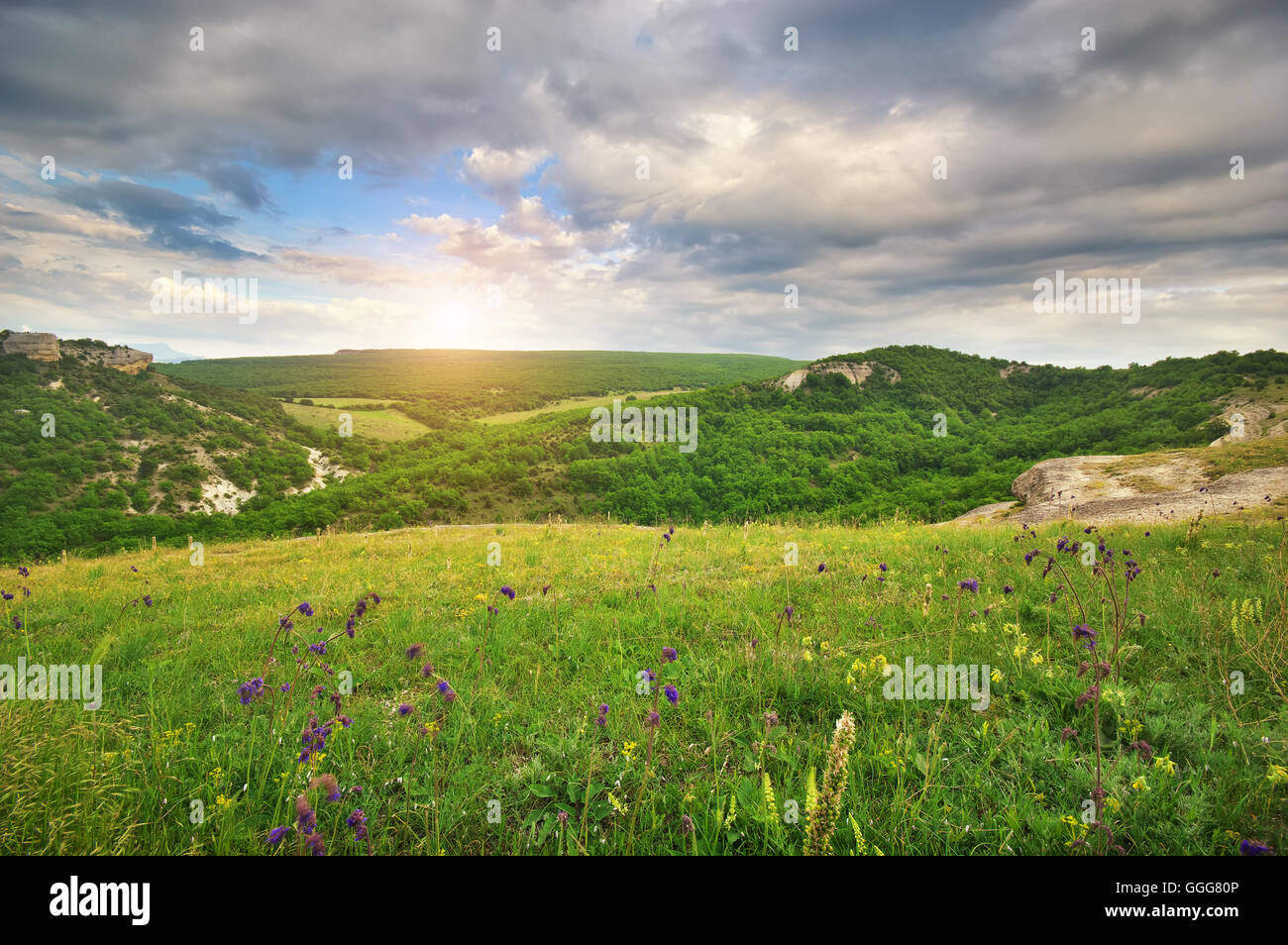 Beautiful mountain landscape. Composition of nature Stock Photo - Alamy