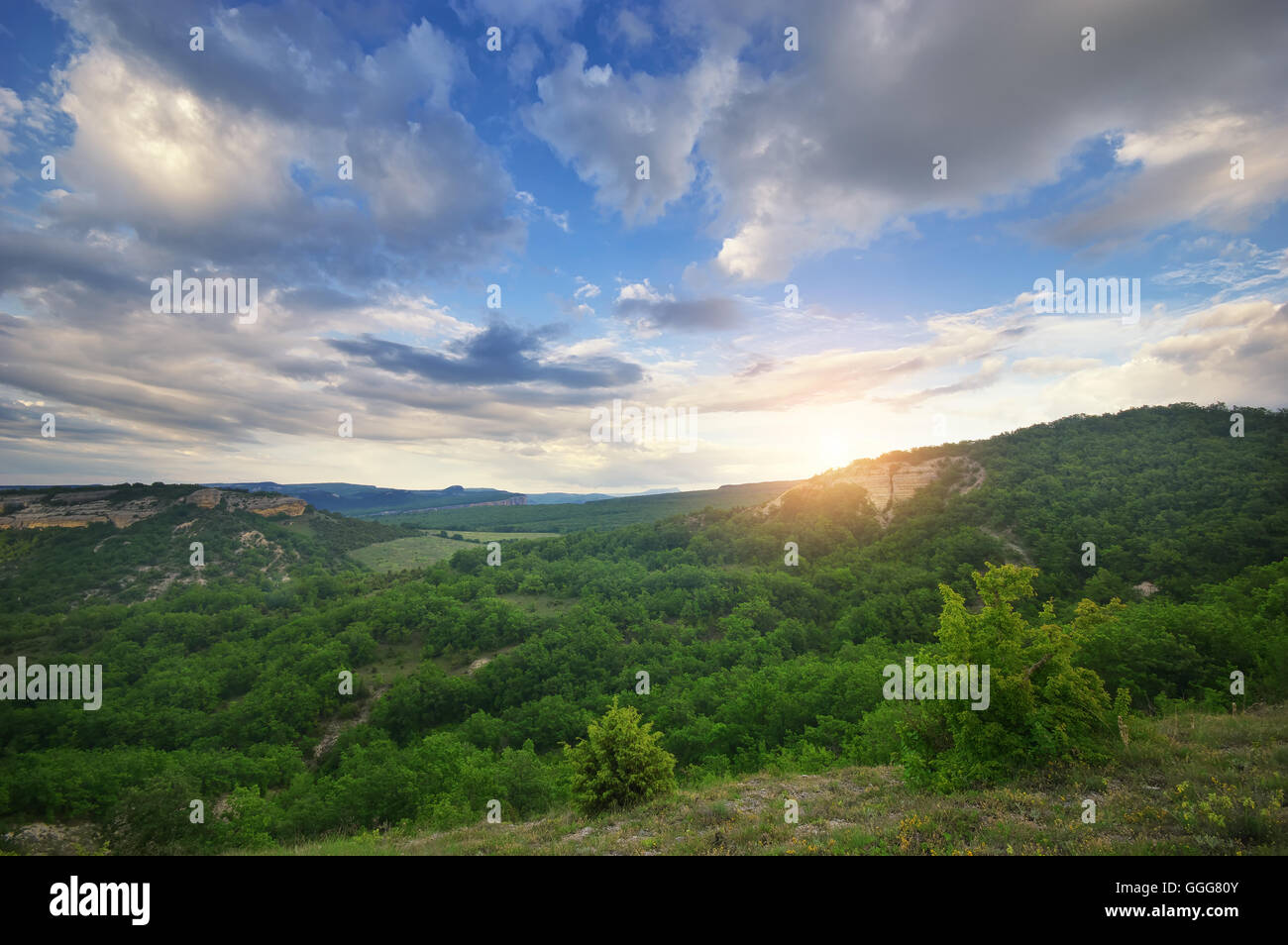 Beautiful mountain landscape. Composition of nature Stock Photo - Alamy