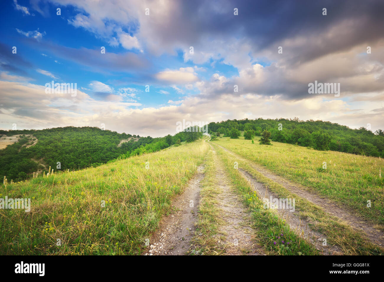 Beautiful country landscape road hi-res stock photography and images ...