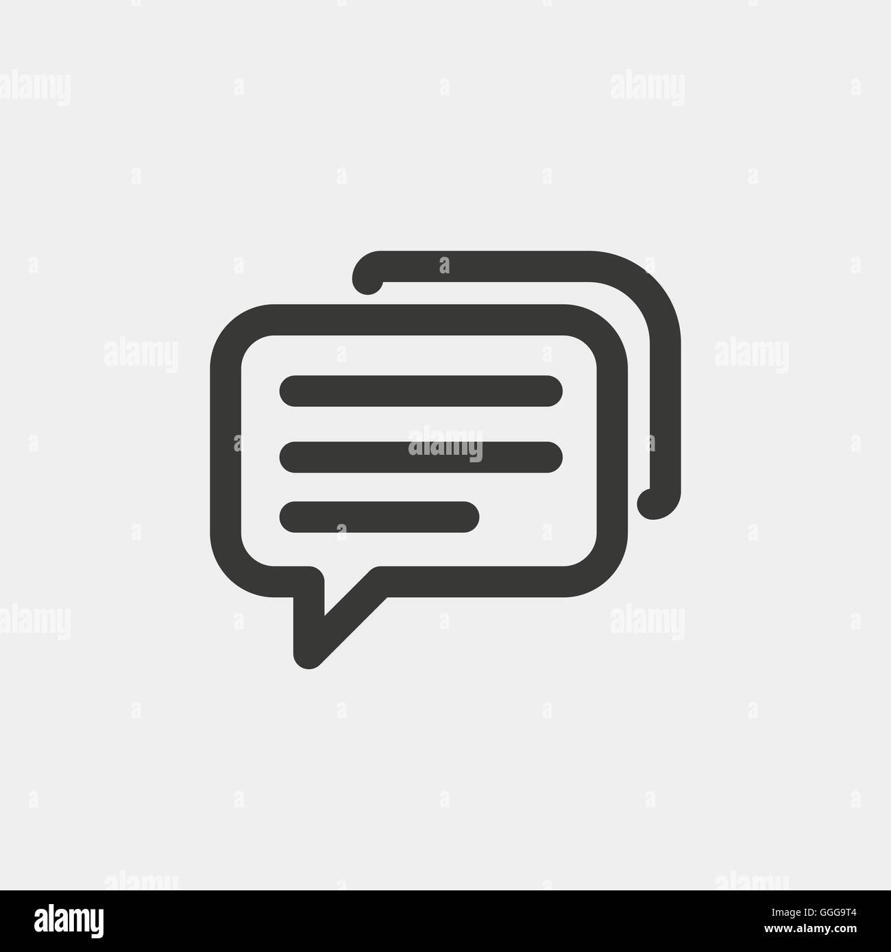 chat bubble icon of brown and thin outline Stock Vector Image & Art - Alamy