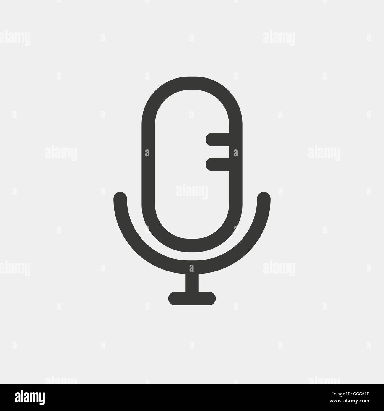 Brown microphone icon hi-res stock photography and images - Alamy