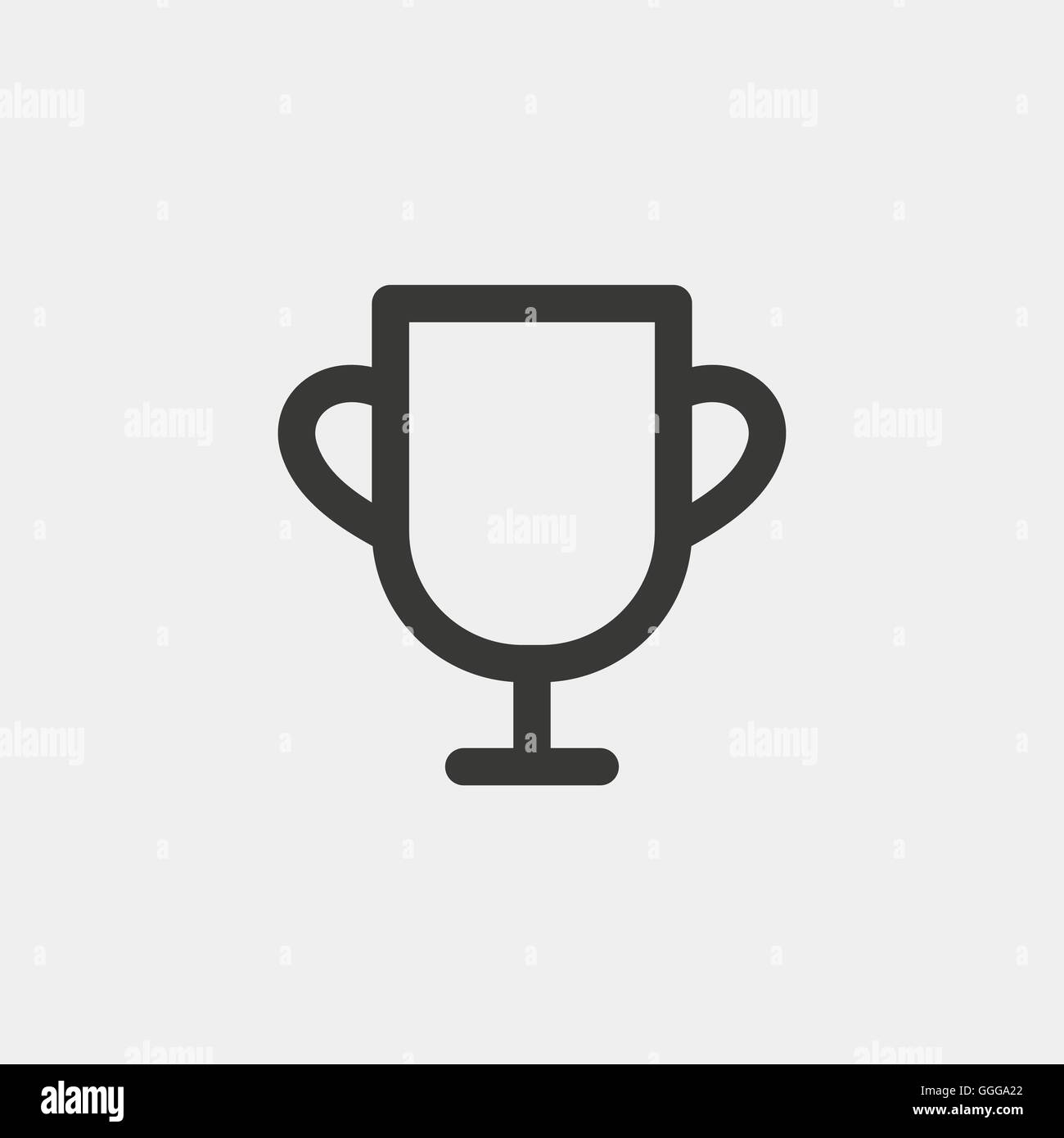Outline illustration trophy Stock Vector Images - Alamy