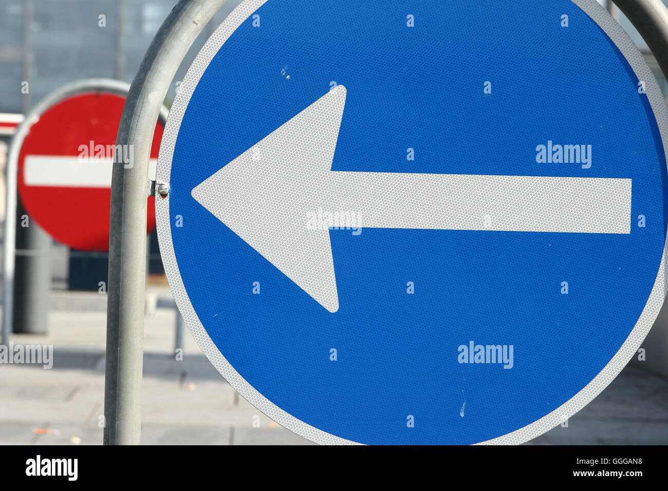 Arrow Traffic signs Stock Photo - Alamy