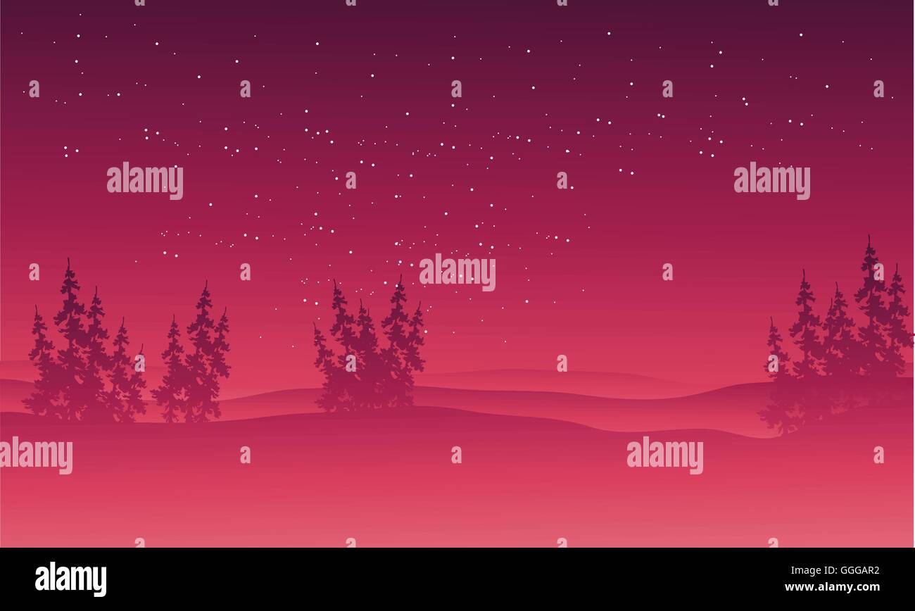 On red backgrounds hills scenery illustration Stock Vector Image & Art ...