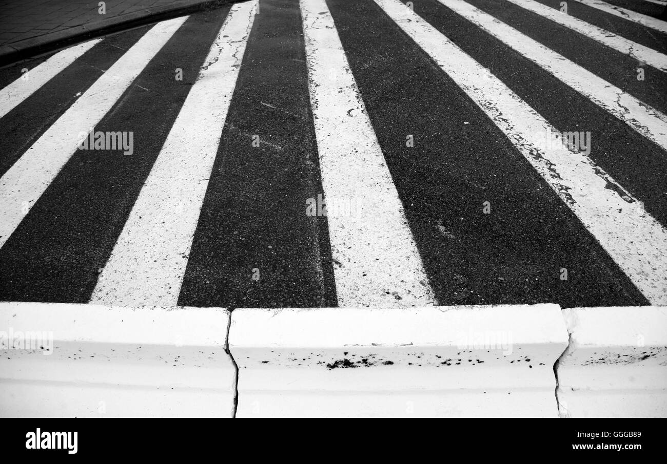 Traffic signs on asphalt Stock Photo - Alamy