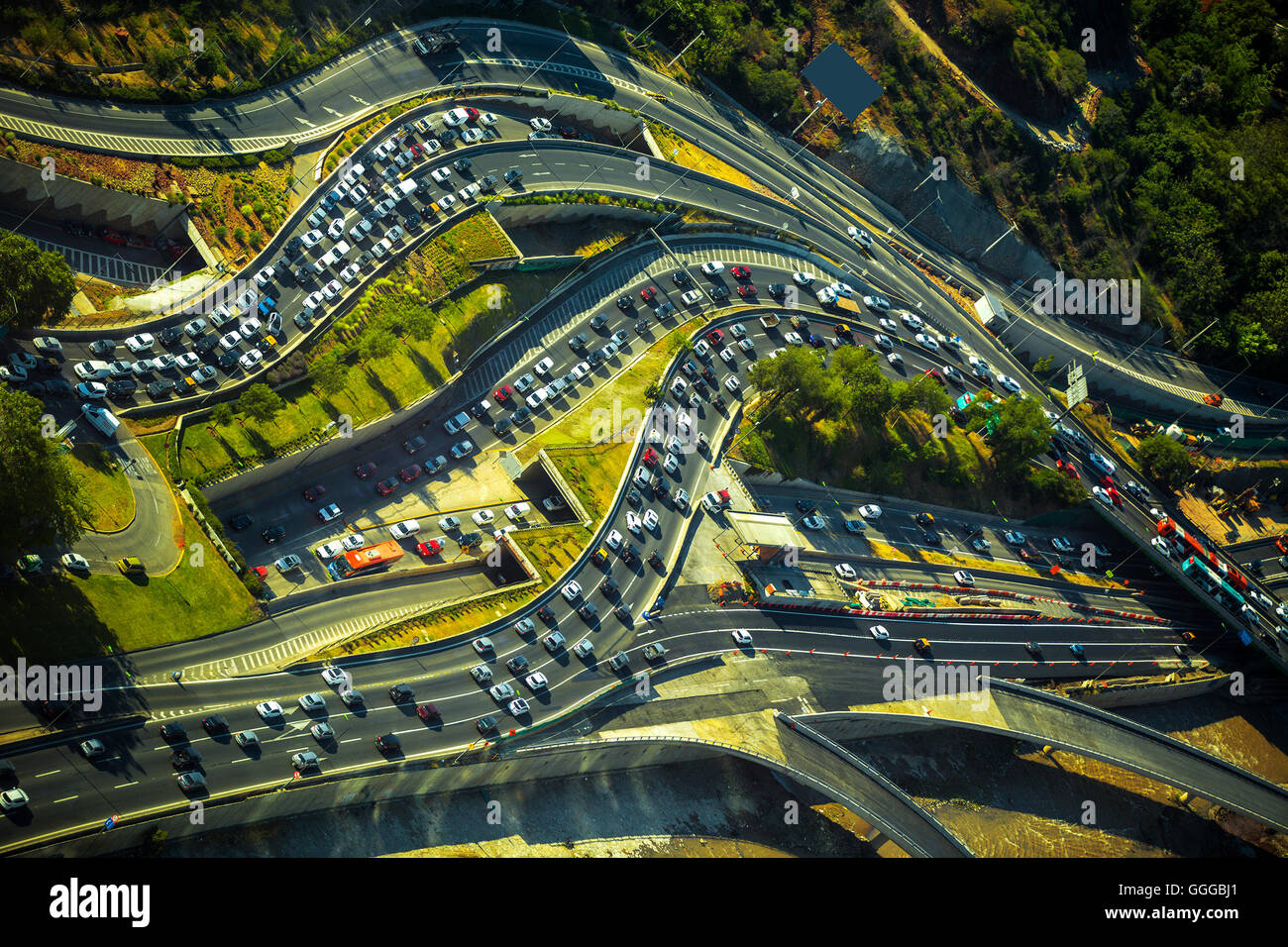 Urban transportation - rush hour traffic on a city roads Stock Photo ...