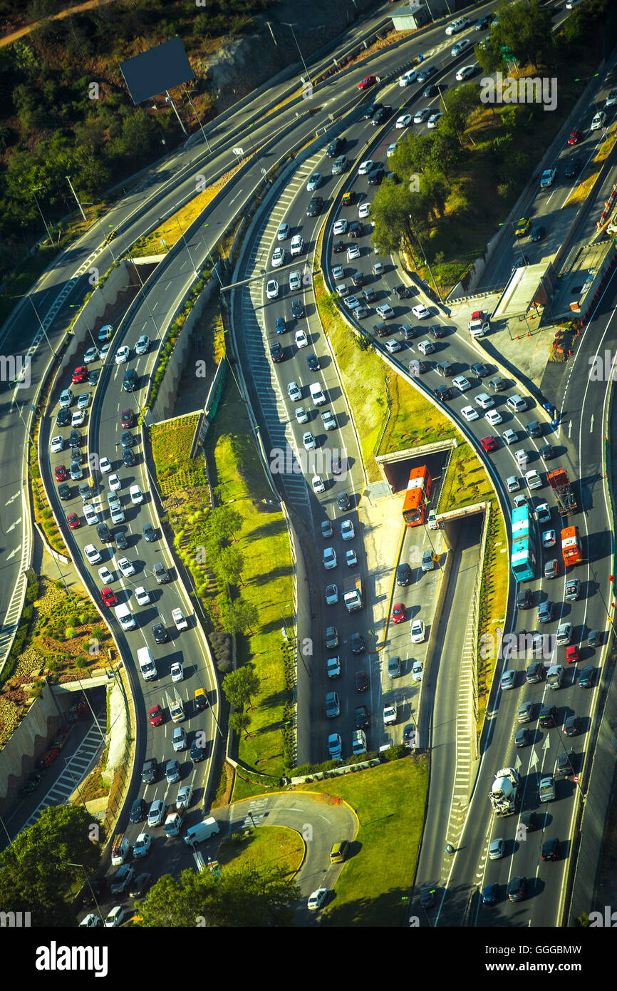 Urban transportation - rush hour traffic on a city roads Stock Photo ...