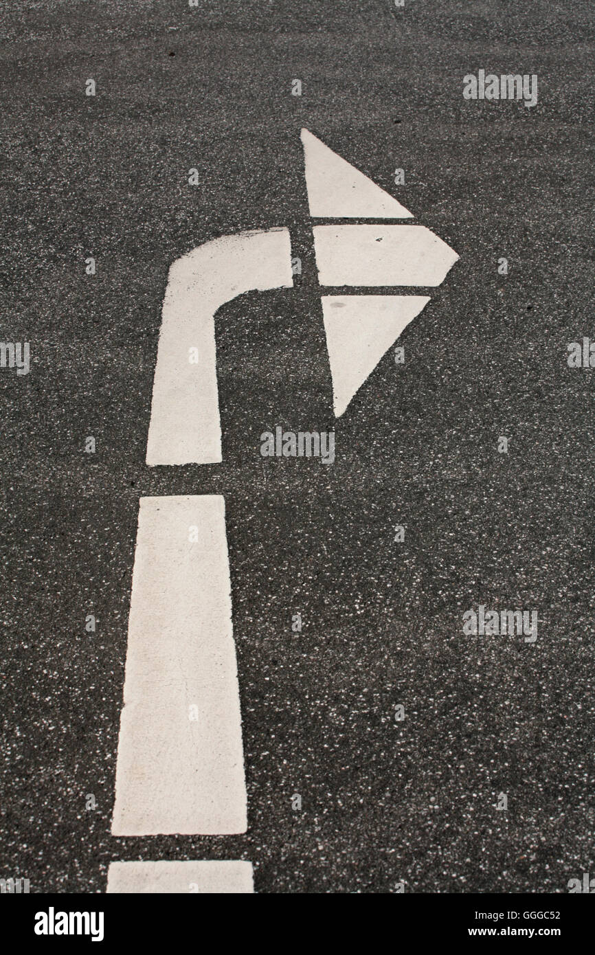 Arrow Traffic signs Stock Photo - Alamy