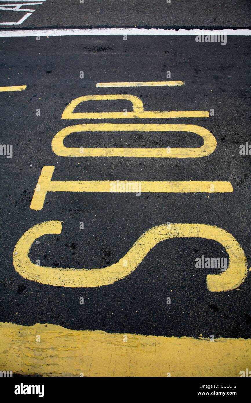 Traffic signs stop Stock Photo - Alamy