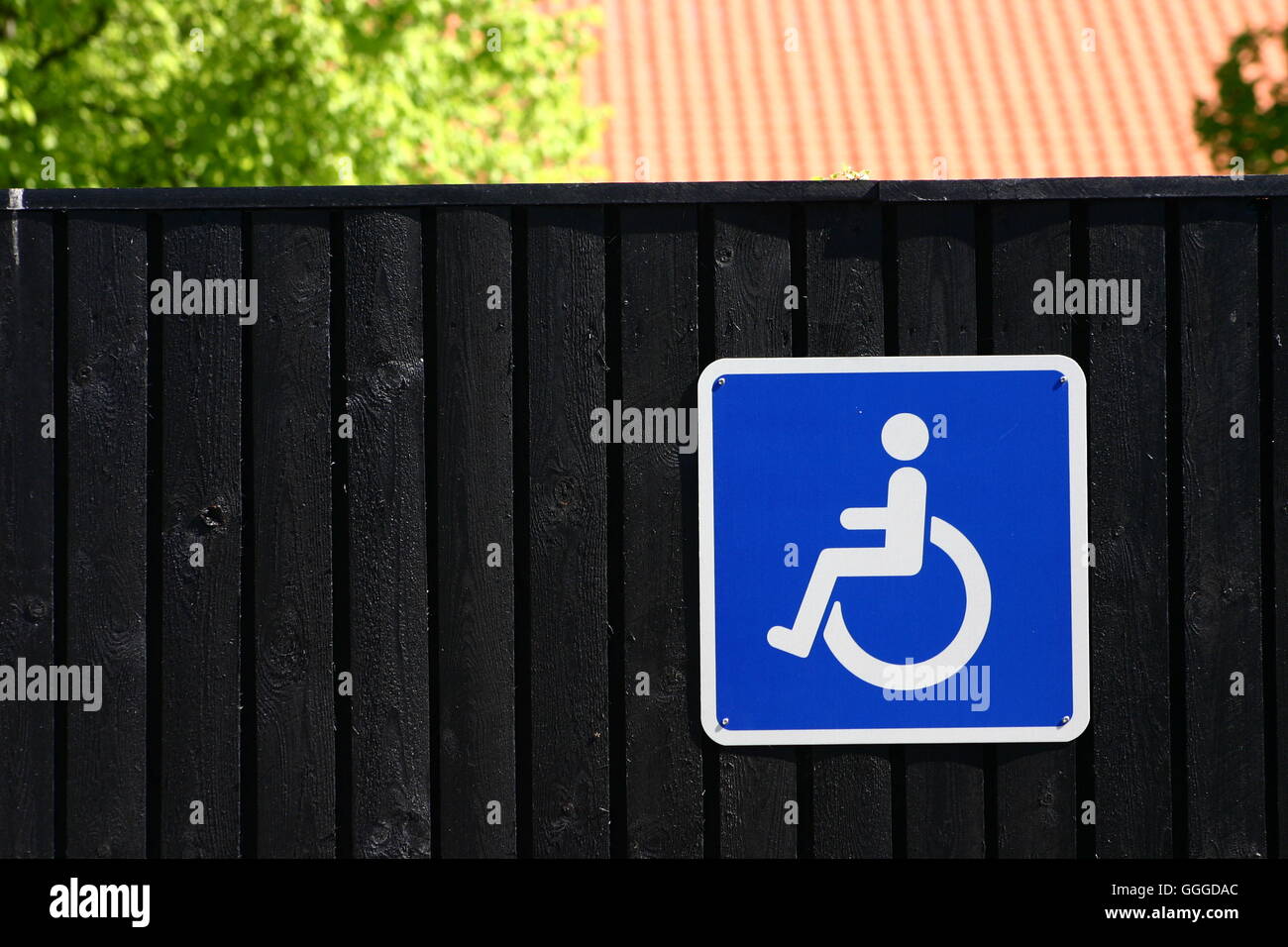 handicap Traffic sign Stock Photo - Alamy