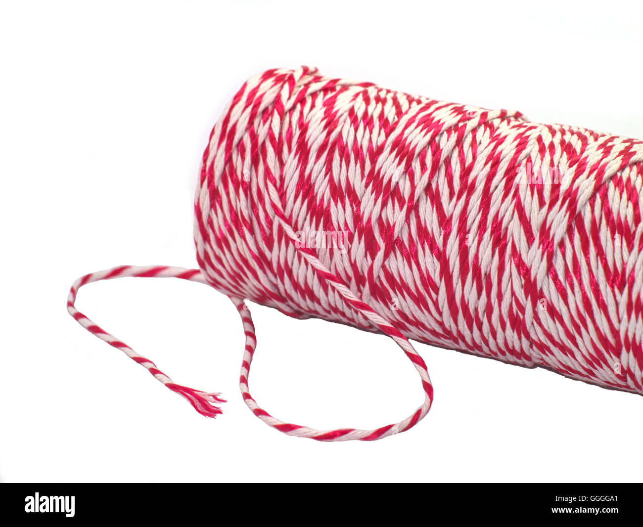 red and white corduroy rope roll Stock Photo - Alamy
