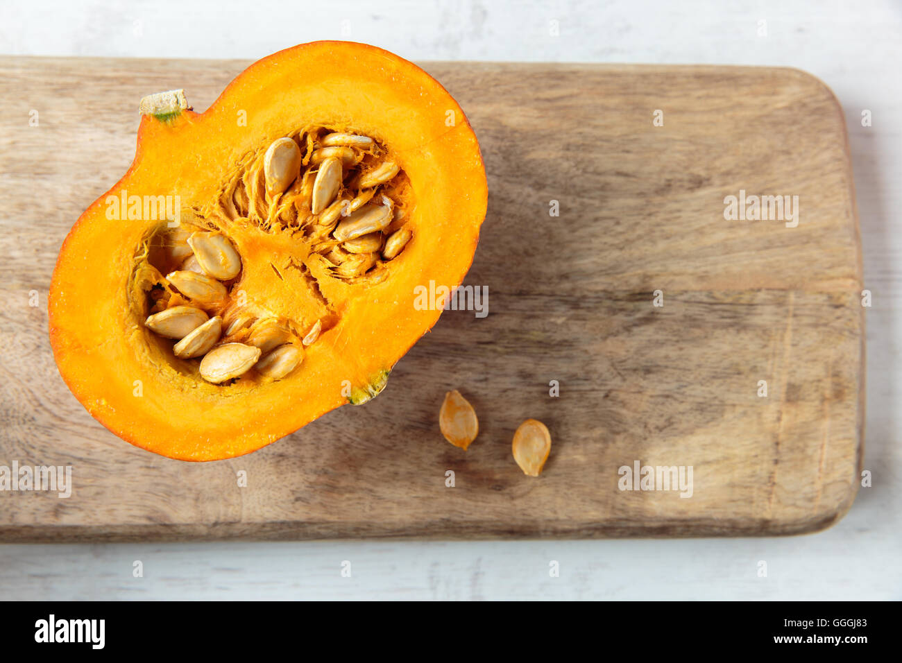 Sliced Fresh raw red kuri squash in autumn season Stock Photo - Alamy