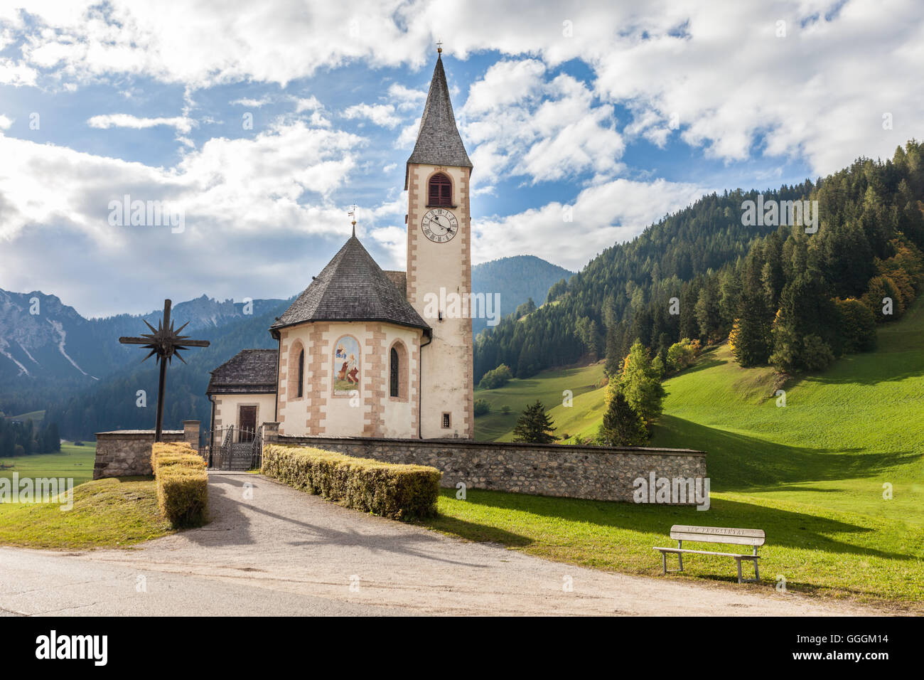 geography / travel, Italy, South Tyrol, church of St. Vitus in the ...