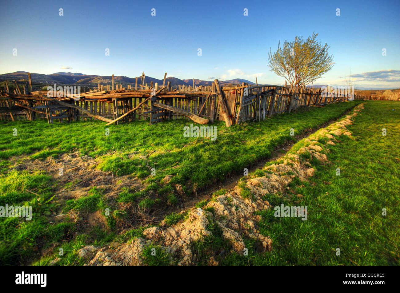 Beautiful landscape of Topesti village in Romania Stock Photo - Alamy