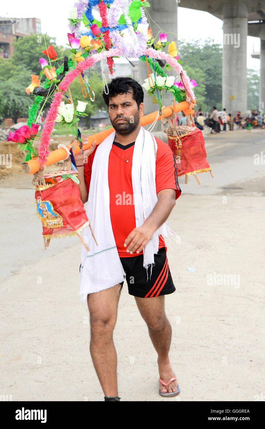 Kavad Yatra is annual pilgrimage of devotees of Shiva, people carry ...