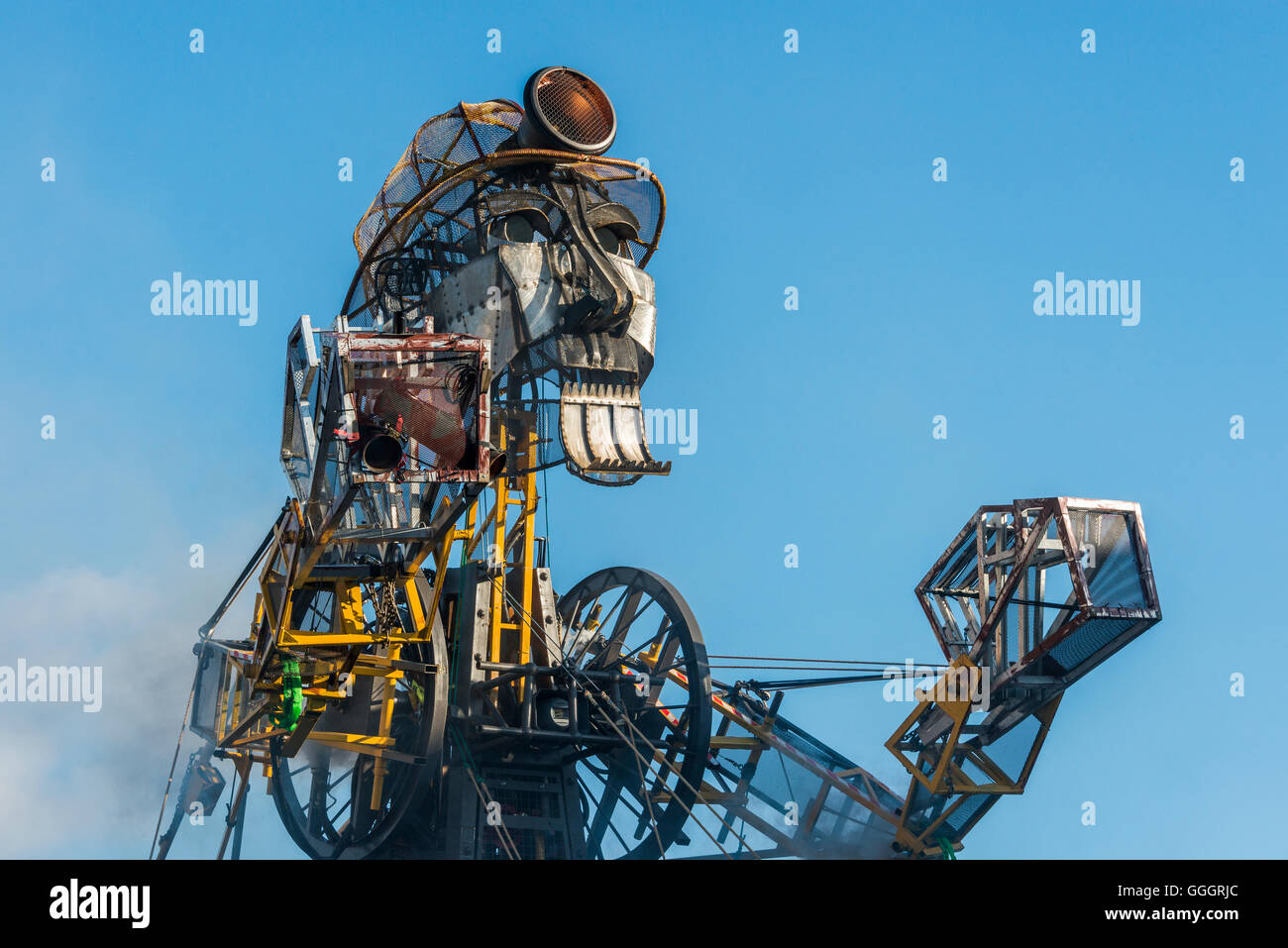 Hayle Cornwall, UK. The Man Engine. The largest mechanical puppet ever ...