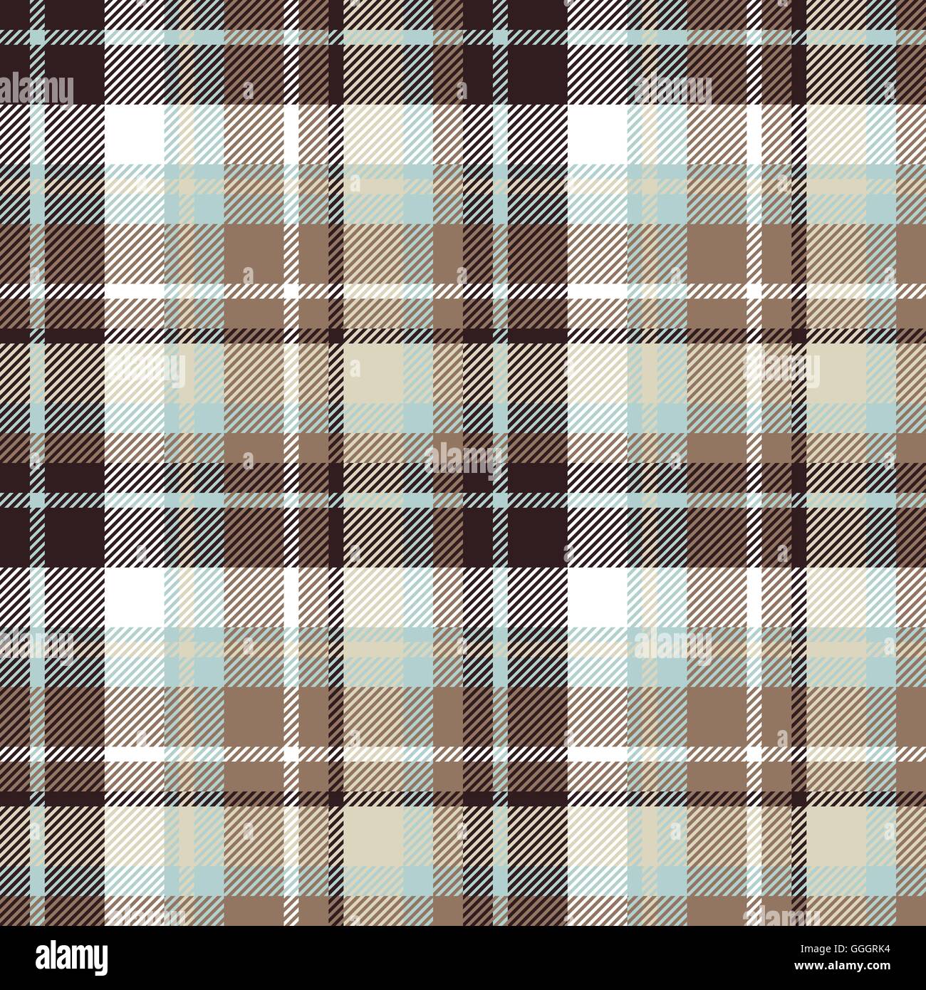 Brown blue seamless check fabric texture. Vector illustration Stock ...