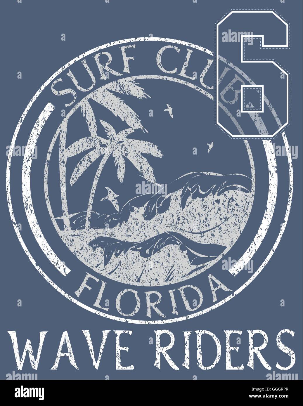Florida Beach typography, t-shirt graphics, vectors Stock Vector Image ...