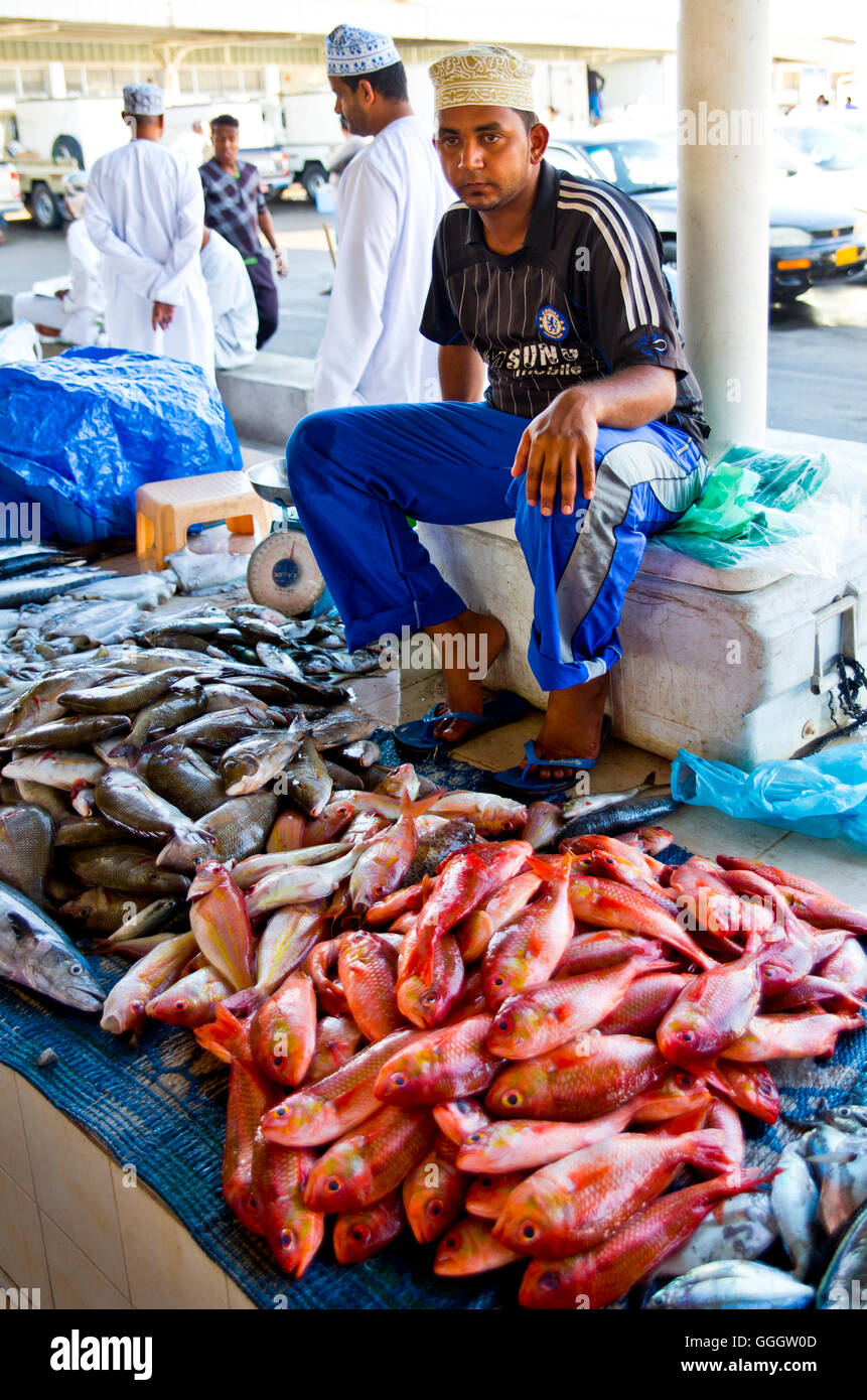 geography / travel, Oman, Sultanate of Oman, Muscat, fish market Mutrah ...