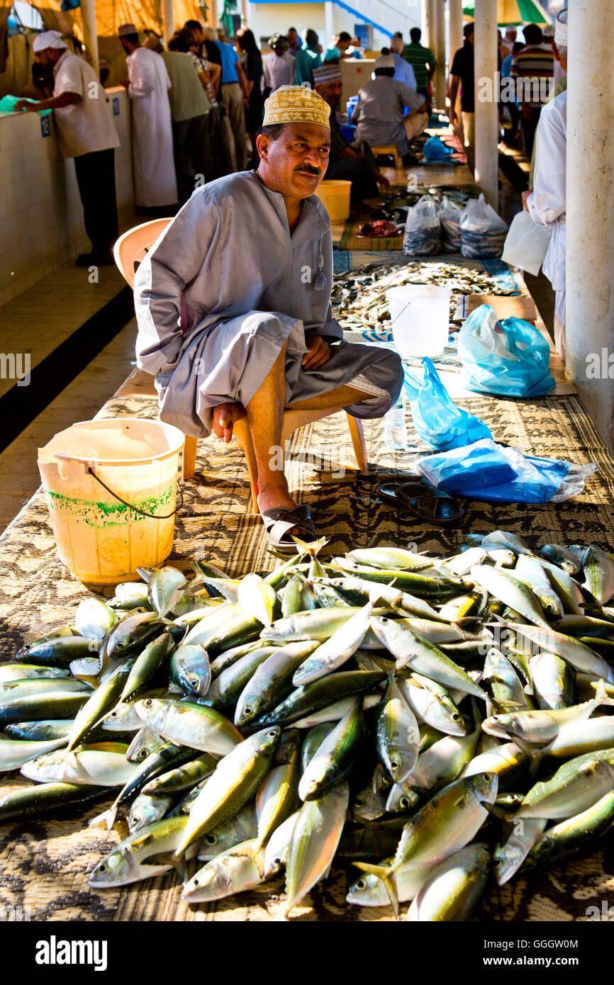 geography / travel, Oman, Sultanate of Oman, Muscat, fish market Mutrah ...