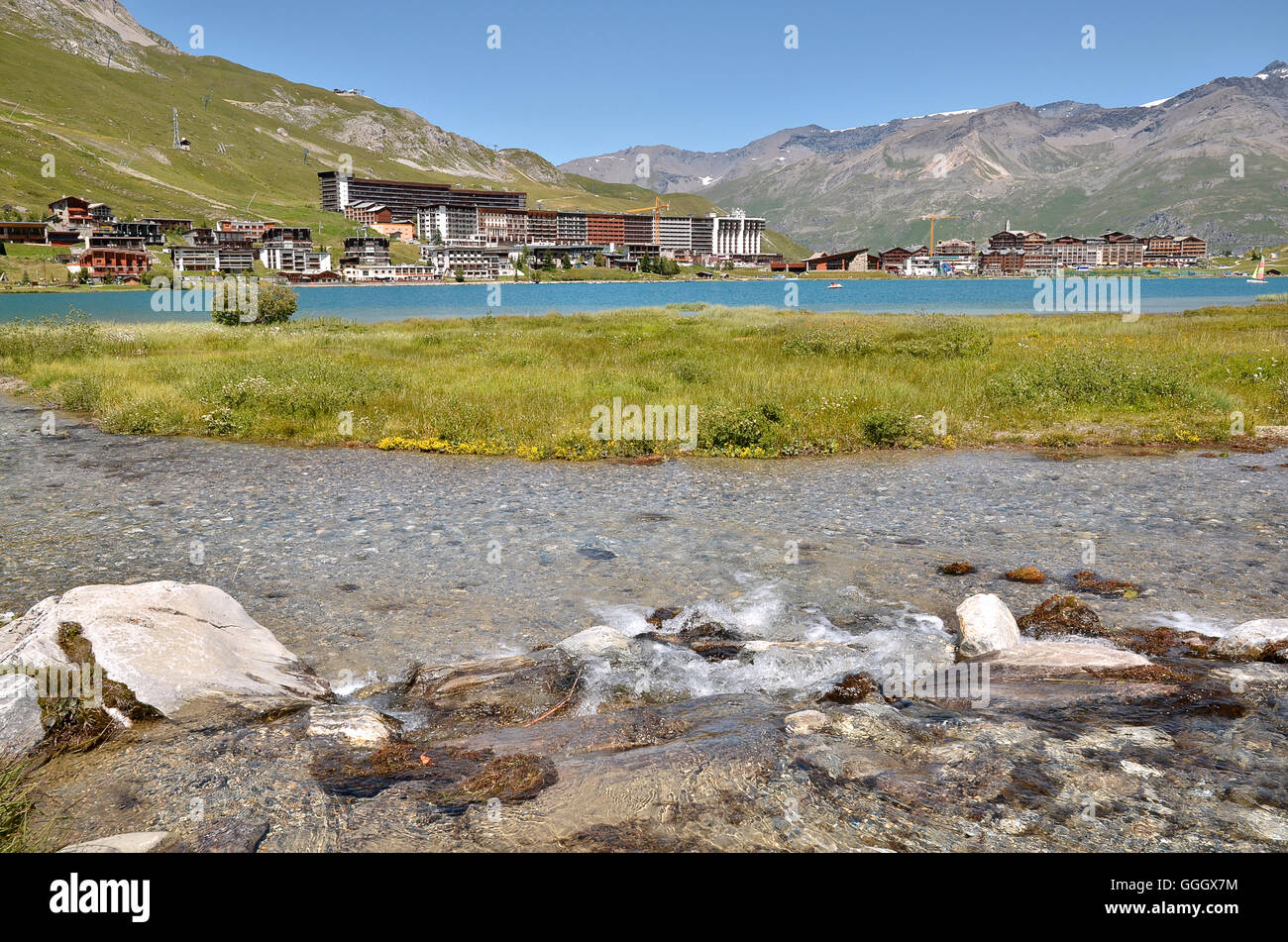 Lake of Tignes in France Stock Photo - Alamy