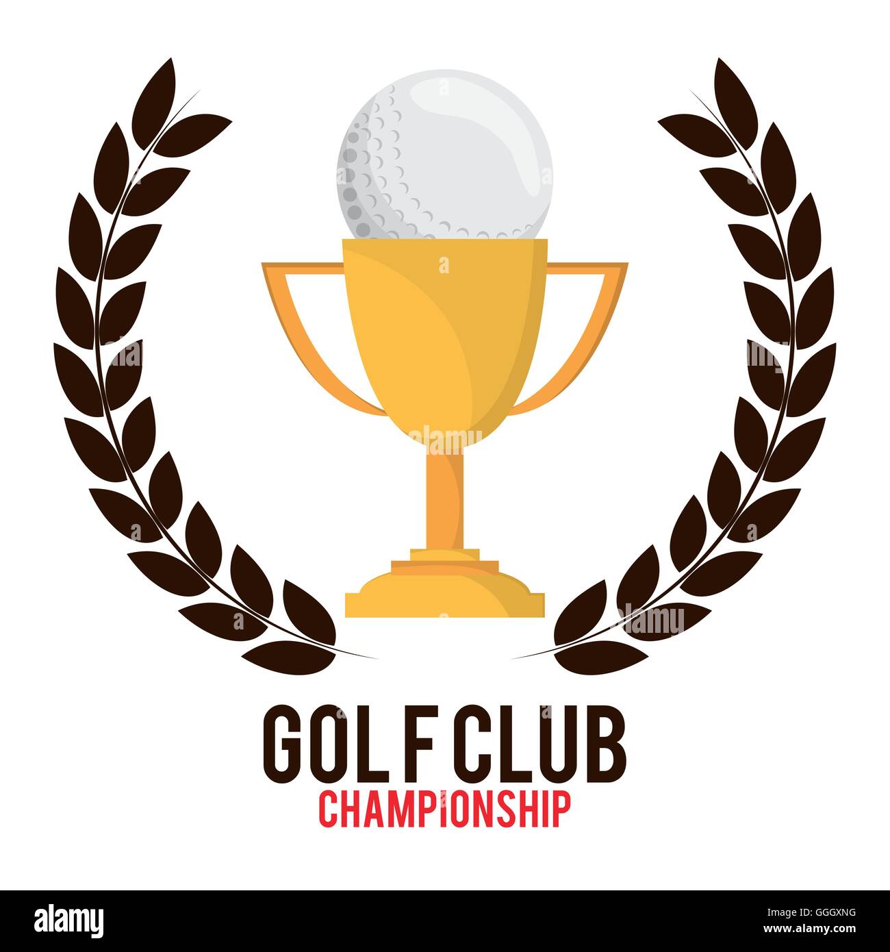 trophy and wreath icon. Golf sport design. Vector graphic Stock Vector ...