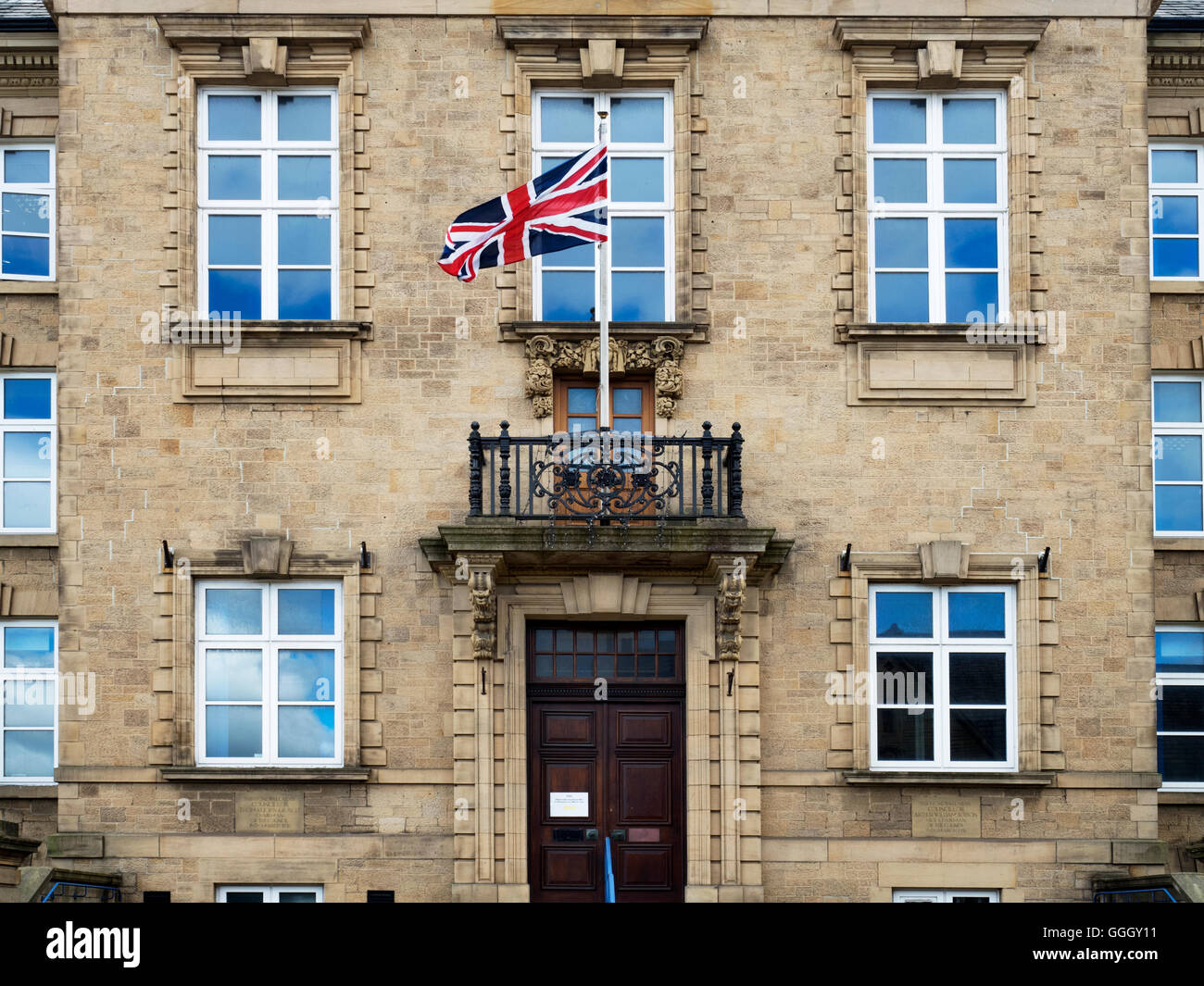 Union Flag Flying at the Town Hall Shipley West Yorkshire England Stock ...