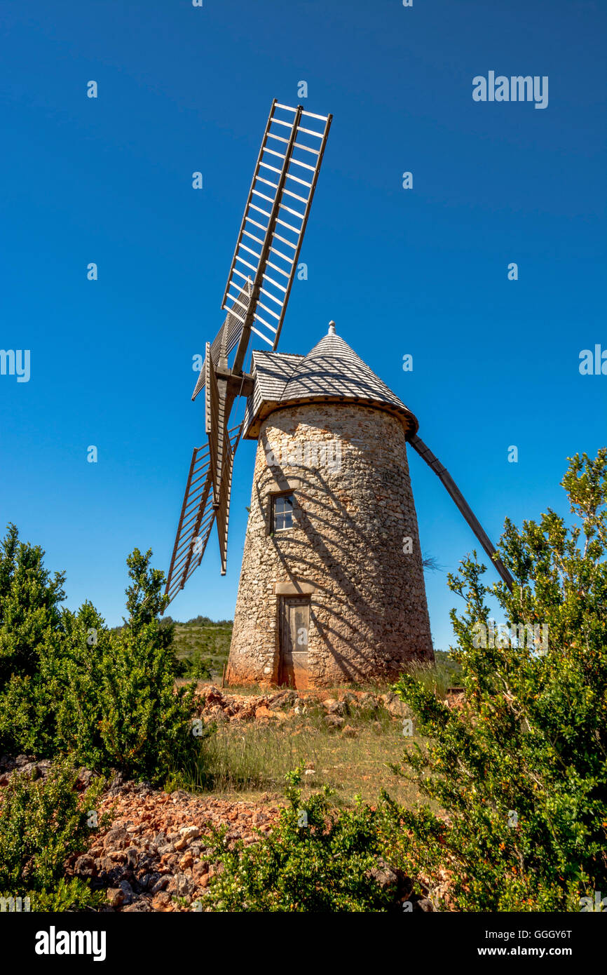 The mill Rédounel. La Couvertoirade village. Grands Causses Regional ...
