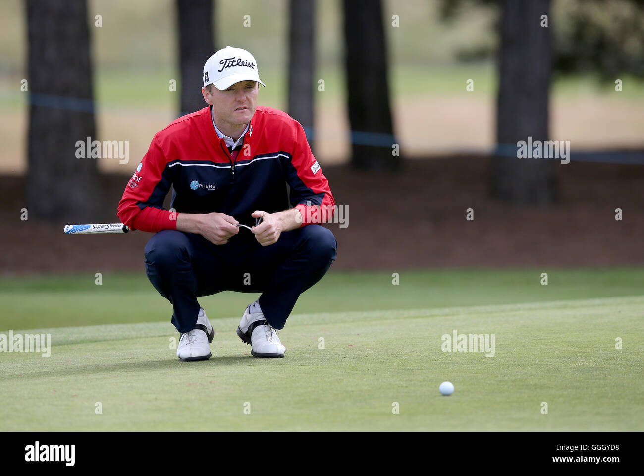 Northern Ireland's Michael Hoey on the 6th green during Round 3 on day ...