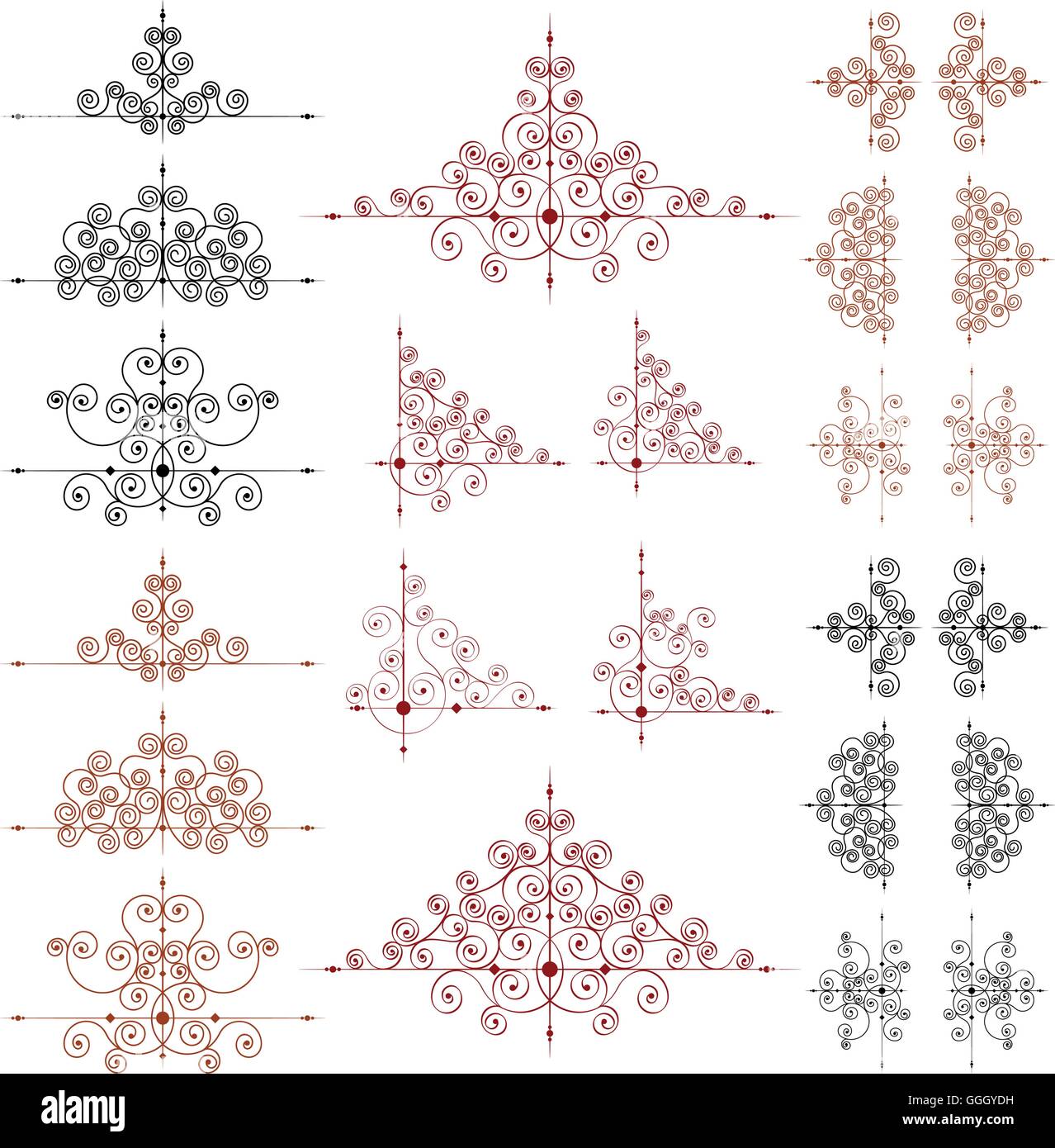 Monograms set hi-res stock photography and images - Alamy