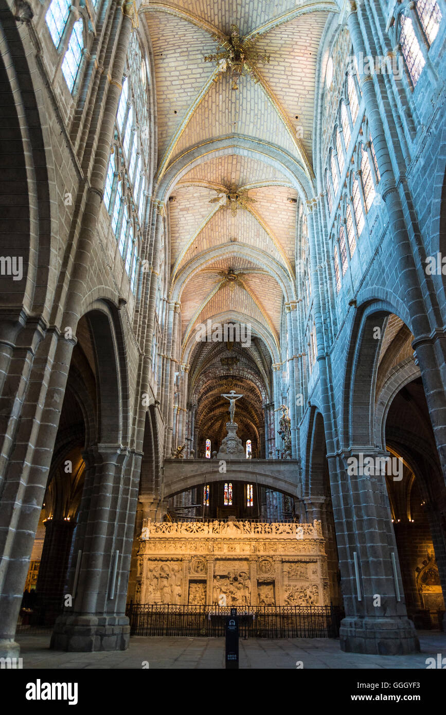 Rood screen, Renaissance style, decorated with reliefs depicting scenes ...