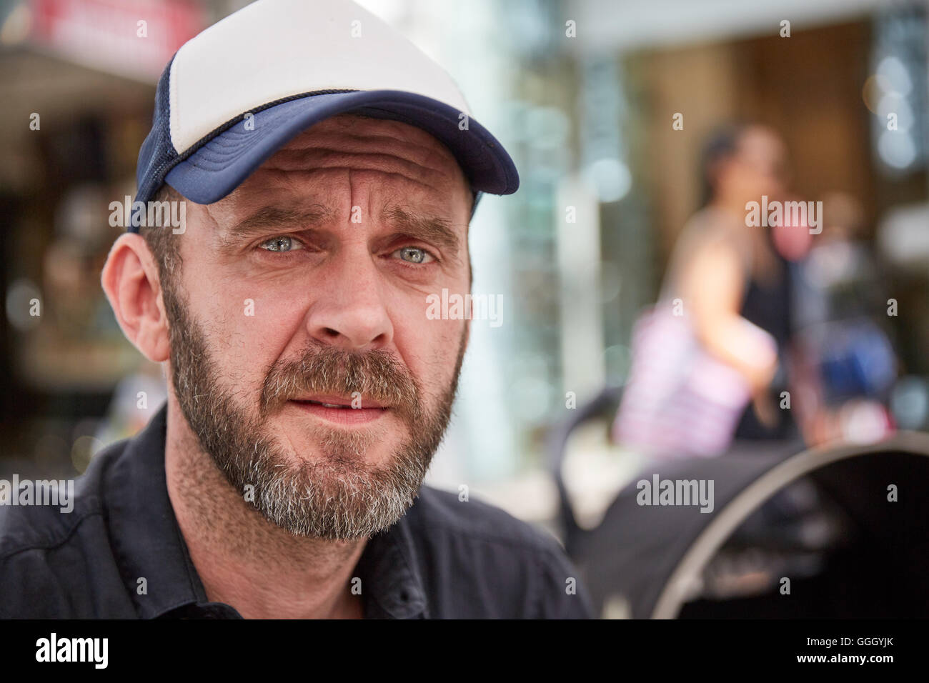 Bearded man in baseball cap hi-res stock photography and images - Alamy