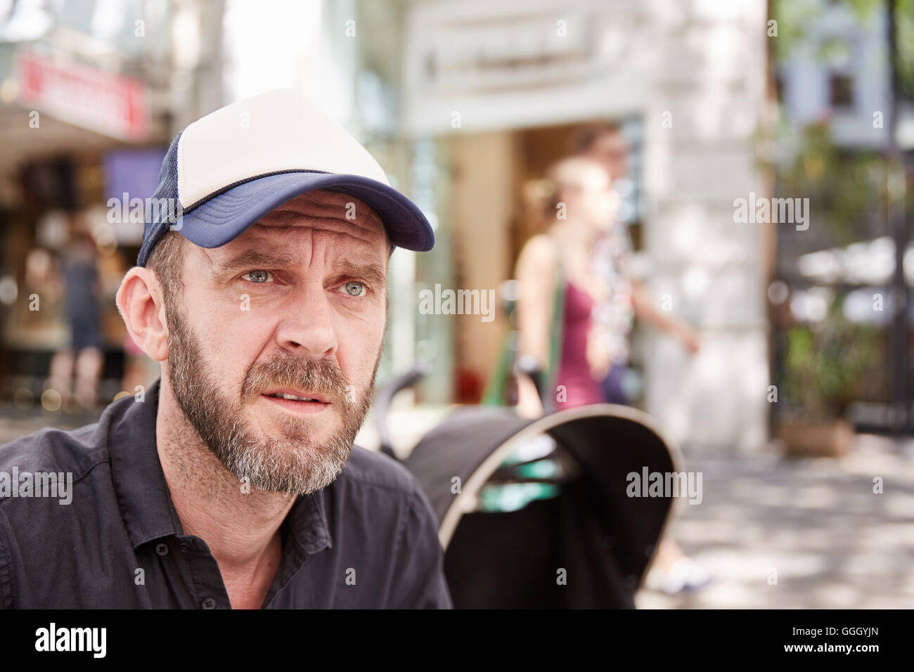 Portrait baseball cap beard hi-res stock photography and images - Alamy