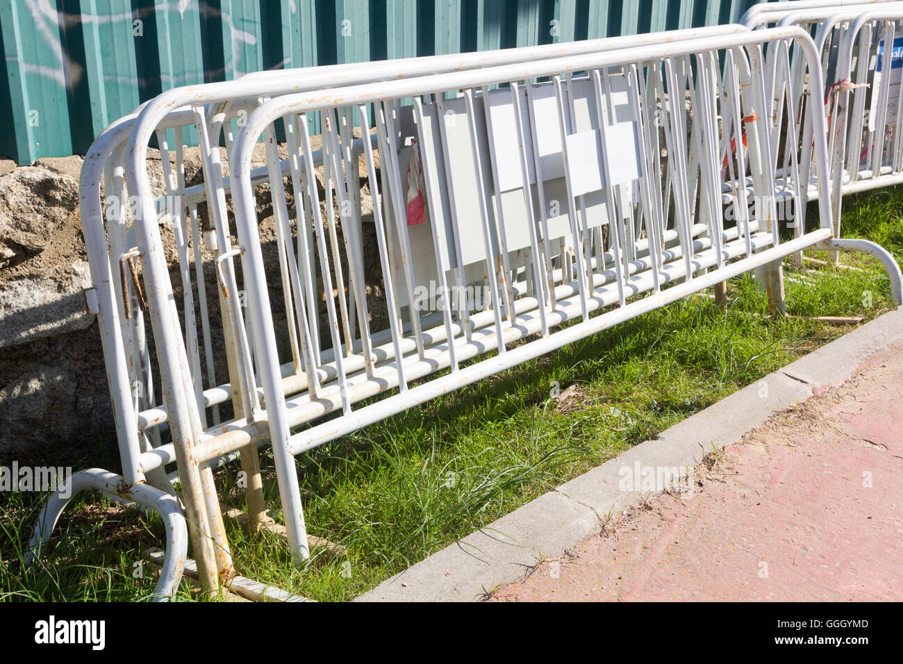 Boundary fences work area Stock Photo - Alamy
