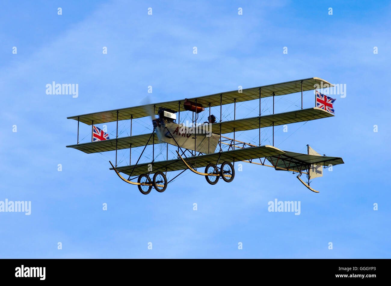 Shuttleworth Collection Avro Triplane Replica, G-ARSG, flying at Old ...