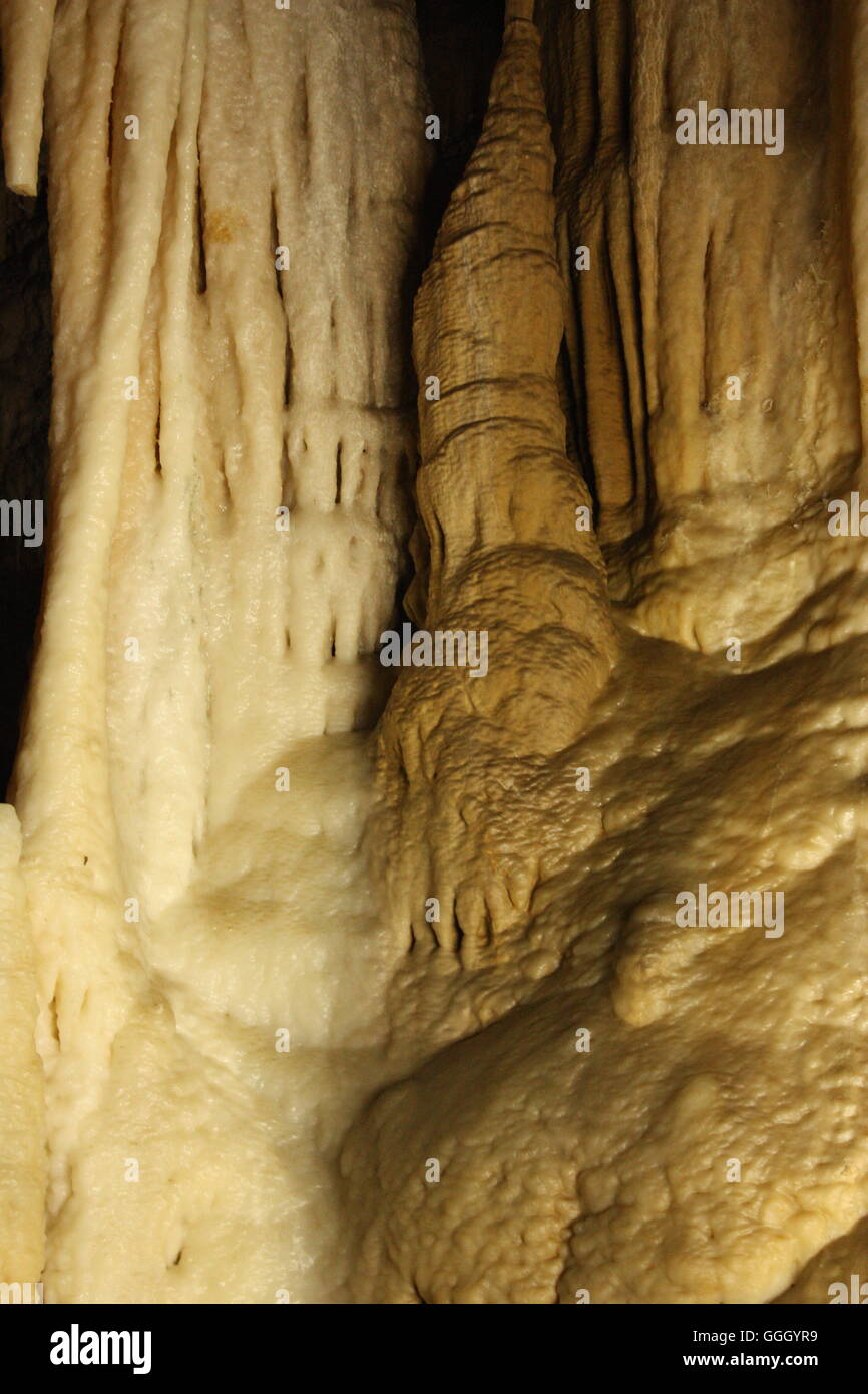 Underground cave features in La Grotte de la Clamouse near Saint-Jean ...