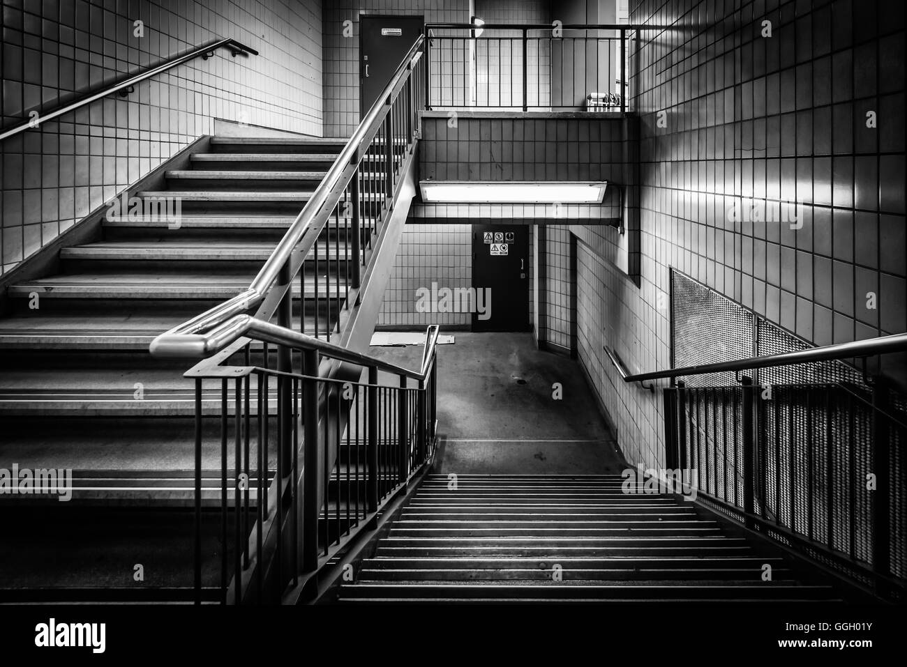 Public staircase in the City of London, London, United Kingdom Stock ...