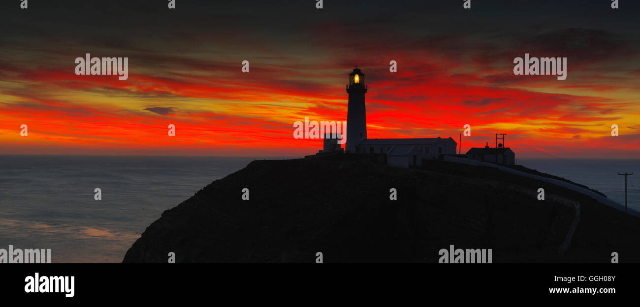 South Stack Lighthouse at Sunset, Isle of Anglesey Stock Photo - Alamy