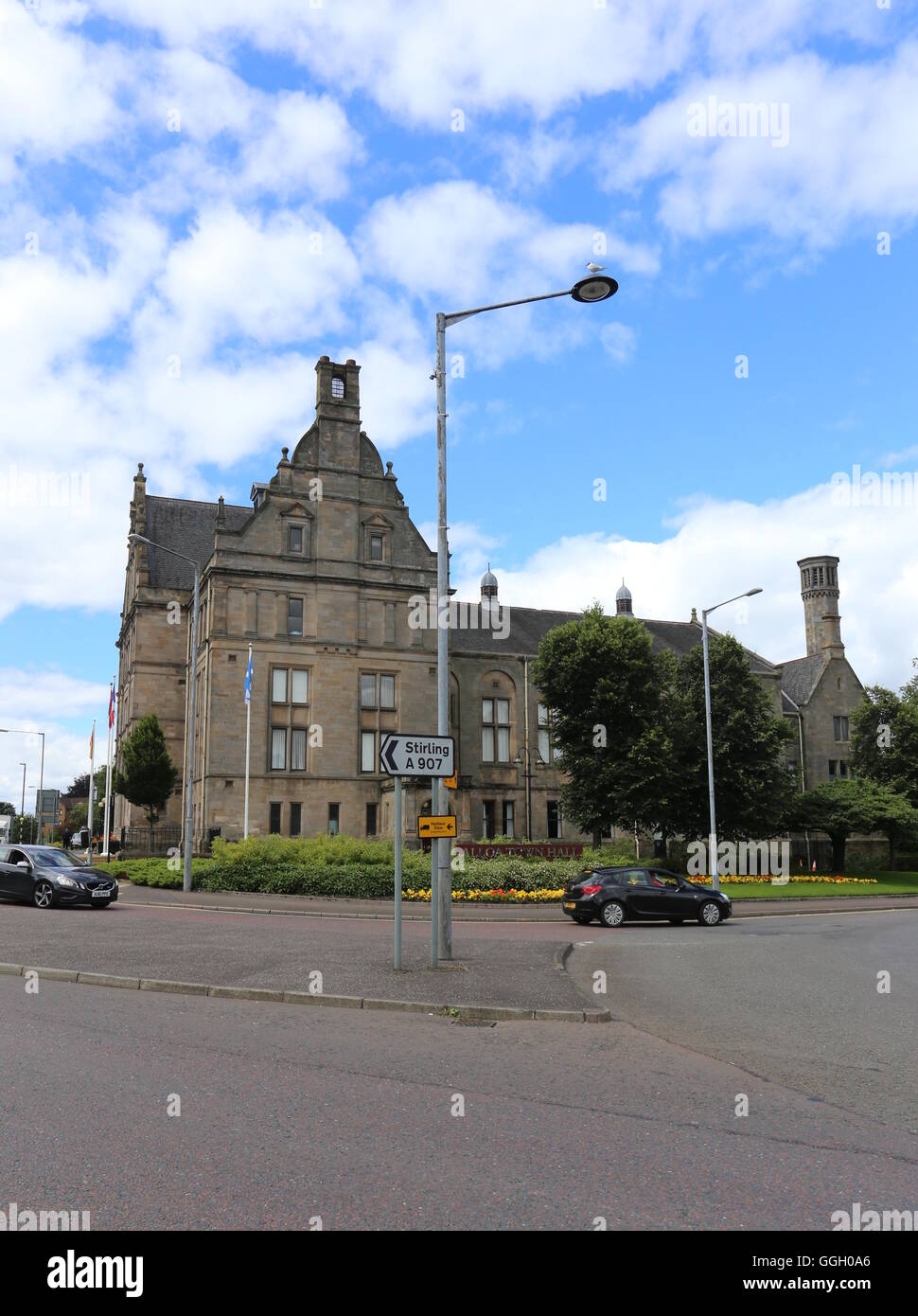 Exterior of Alloa Town hall Alloa Scotland July 2016 Stock Photo - Alamy