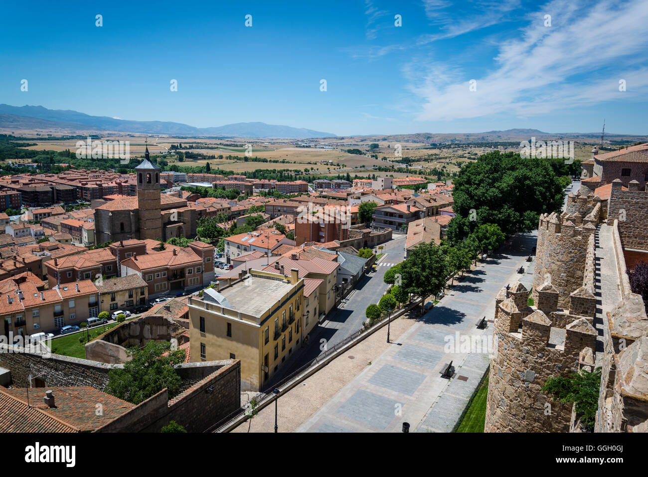 View of the city and surrounding countryside from the Medieval city ...