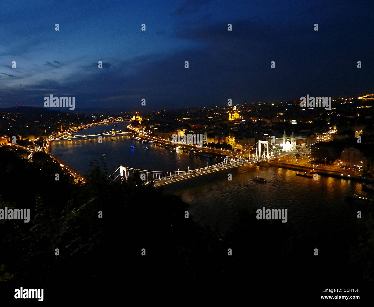 night view of Budapest, night Budapest Stock Photo - Alamy
