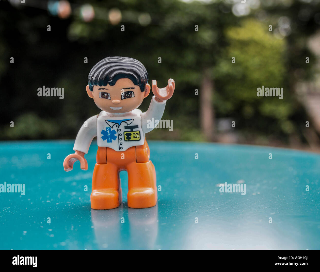 lego doctor figure says hi! Stock Photo - Alamy